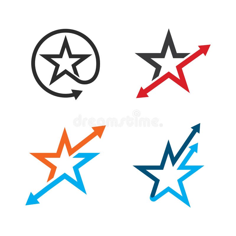 Faster Star Arrow Vector Icon Illustration Design Stock Vector ...