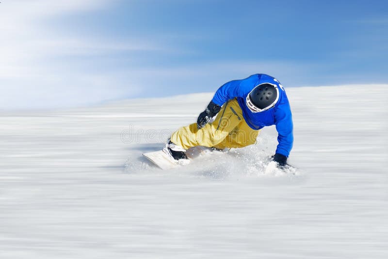 Fastest skier stock image. Image of snow, danger, blue - 12703111