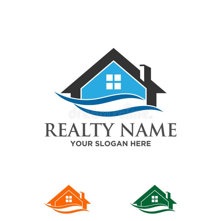 Fastighet Konstruktionslogo Vektor Illustrationer - Illustration av ...