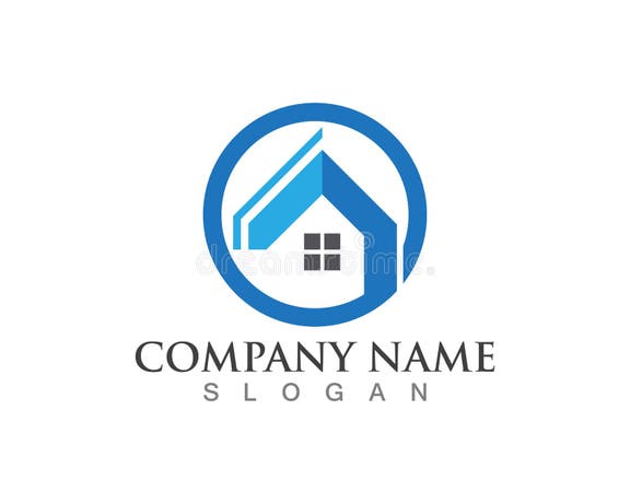 Fastighet och hem- logoer vektor illustrationer. Illustration av affär ...