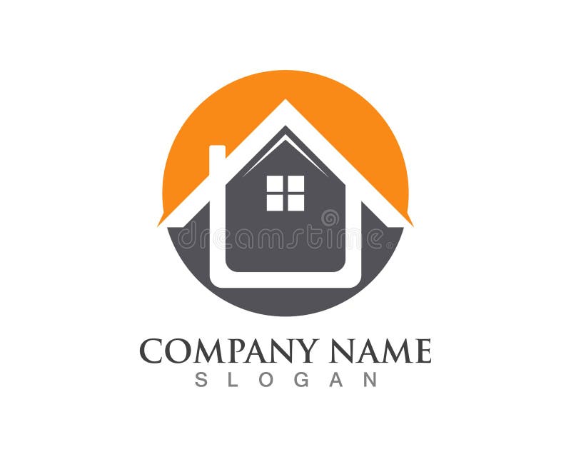 Fastighet och hem- logoer vektor illustrationer. Illustration av symbol ...