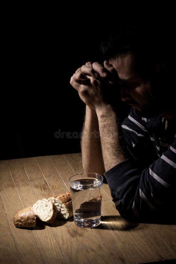 Fasting for Bread and Water Stock Photo - Image of friday, interior ...