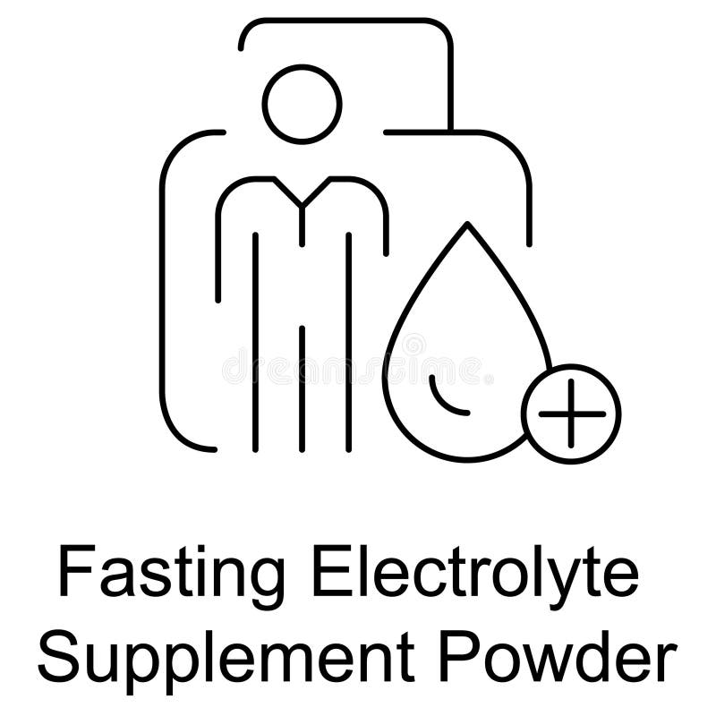 Fasting Electrolyte Supplement Powder Icon. Vector Design Stock Vector ...