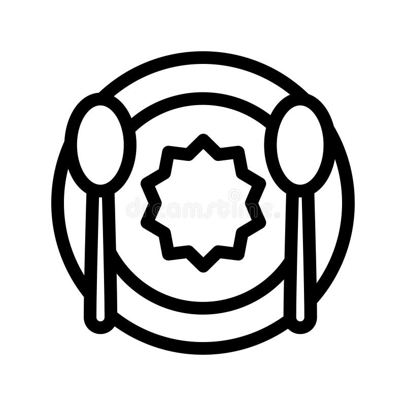 Fasting Icon Logo or Illustration with Solid Stroke Style Vector Design ...