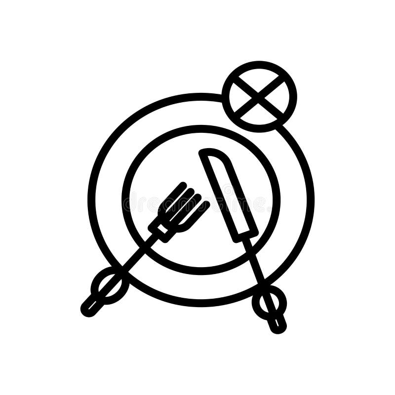 Fasting Icon. Trendy Modern Flat Linear Vector Fasting Icon on W Stock ...