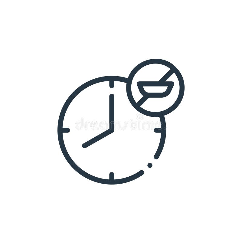 Fasting Icon Vector from Nutrition Concept. Thin Line Illustration of ...