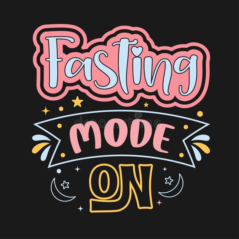 Fasting Mode is on Mode is on Modern Typography Ramadan T-Shirt Design ...