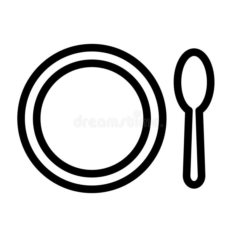 Fasting Vector Thick Line Icon for Personal and Commercial Use Stock ...
