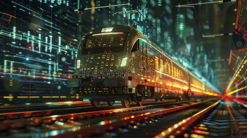 A Fastmoving Train with Bits and Bytes of Data Falling Off Its Back ...