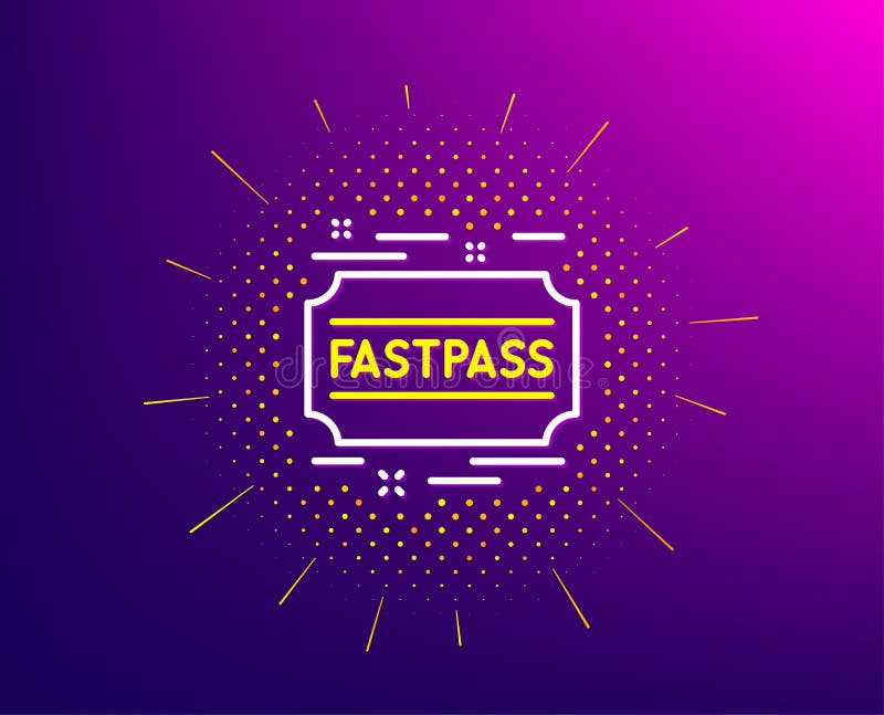 Fastpass Line Icon. Amusement Park Ticket Sign. Vector Stock Vector ...