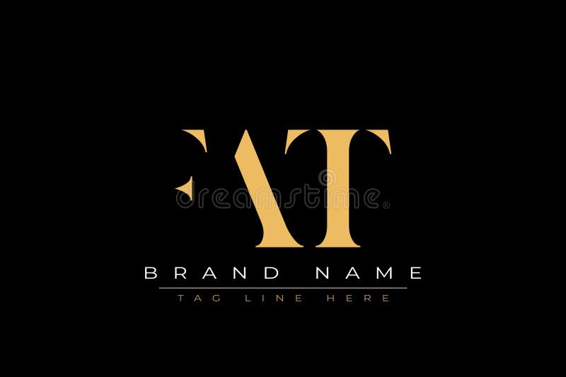 FAT Abstract Letter Logo Design Stock Vector - Illustration of modern ...