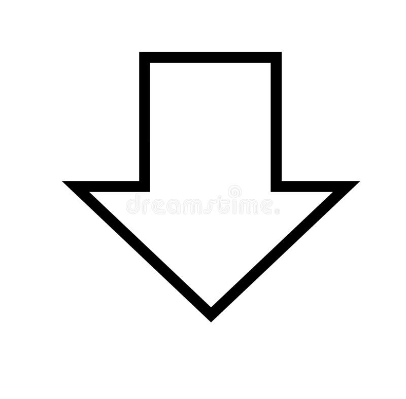 Black Large Forward or Right Pointing Solid Long Arrow Icon Sketched As ...