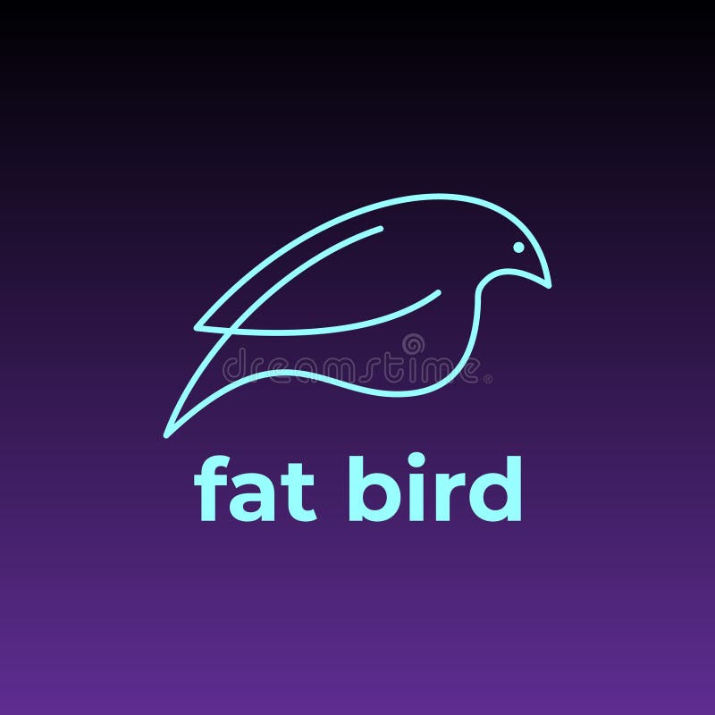 Fat bird logo stock vector. Illustration of icon, minimal - 130058834