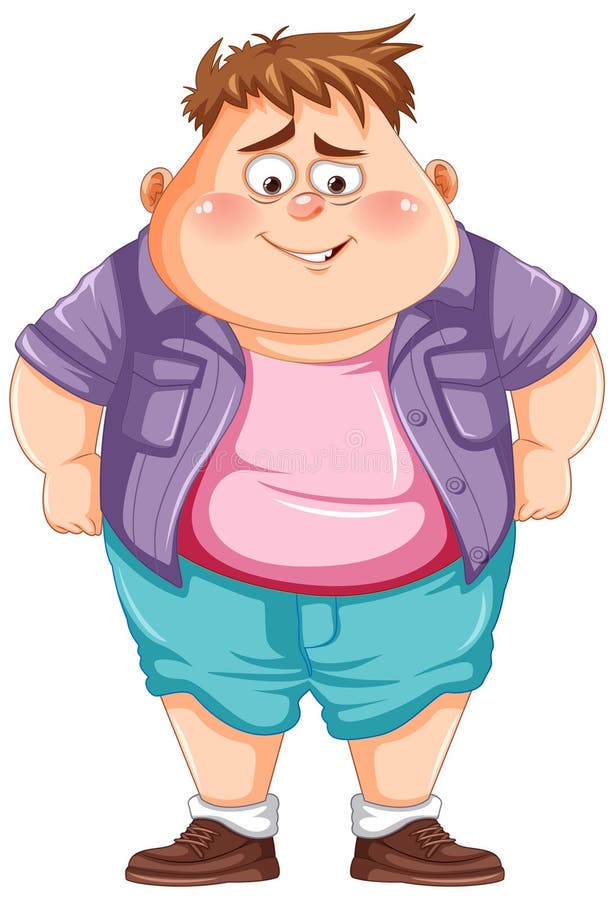 Fat boy cartoon character stock vector. Illustration of clip - 281648310