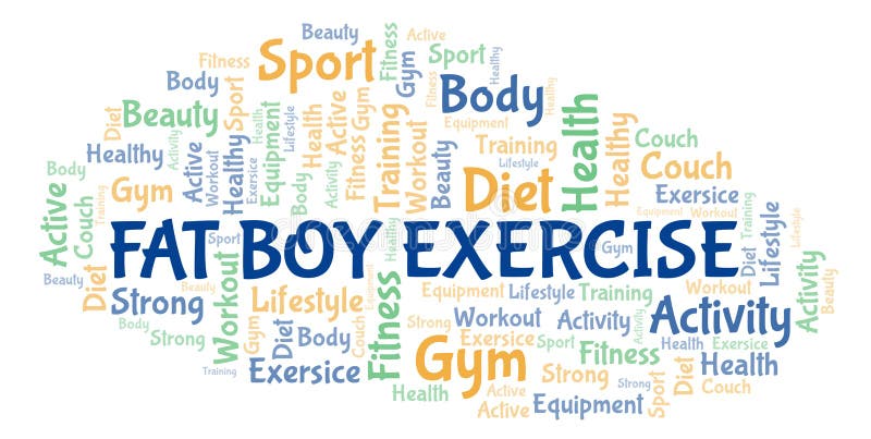 Fat Boy Exercise Word Cloud. Wordcloud Made with Text only Stock ...