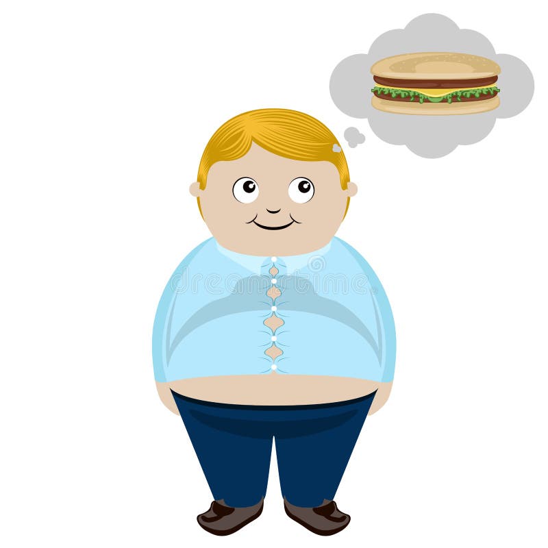 Fat Man Thinking Stock Illustrations – 235 Fat Man Thinking Stock ...