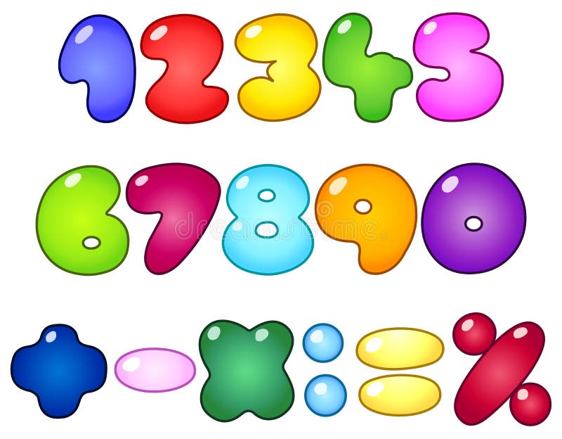 Bubble numbers pattern stock vector. Illustration of paper - 18251453