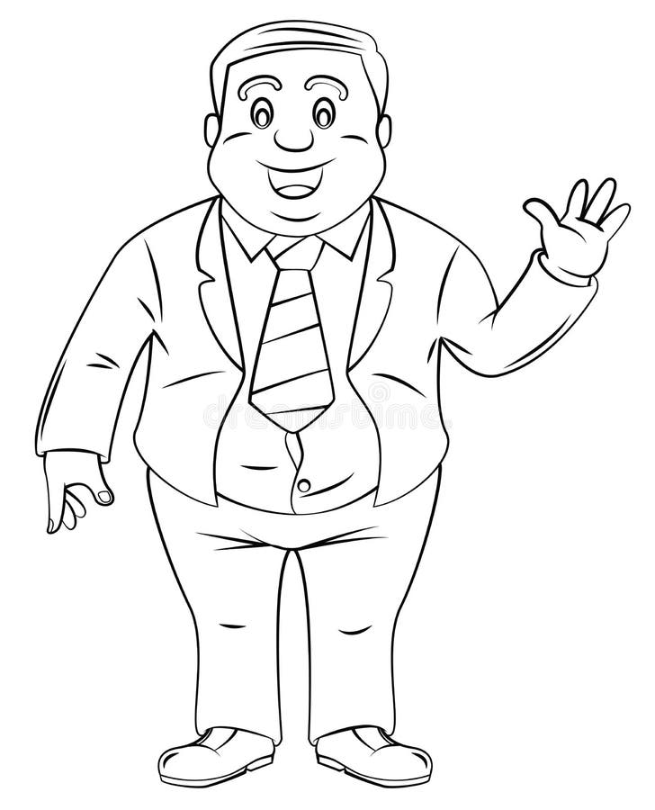 Whiteboard Drawing - Fat Man Training Stock Vector - Illustration of ...