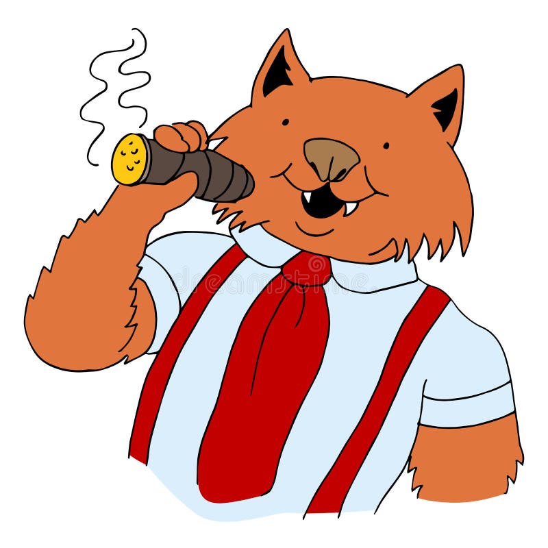 Fat Cat Boss stock vector. Illustration of white, isolated - 40839237