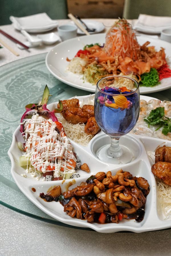 Fat Choy Four Combination Platter Stock Photo - Image of four, meal ...