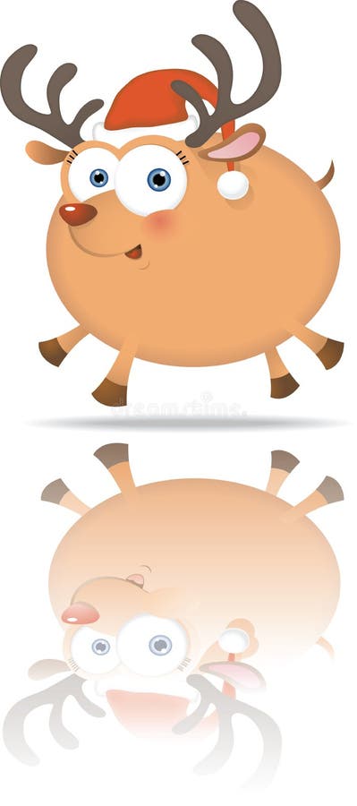Fat Christmas Deer stock vector. Illustration of vector - 6754275