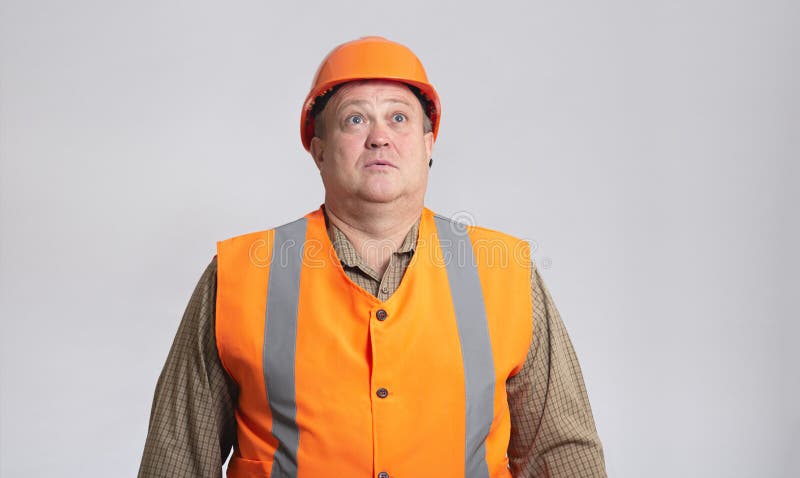Humorous Construction Worker Stock Image - Image of glasses, card: 35585757