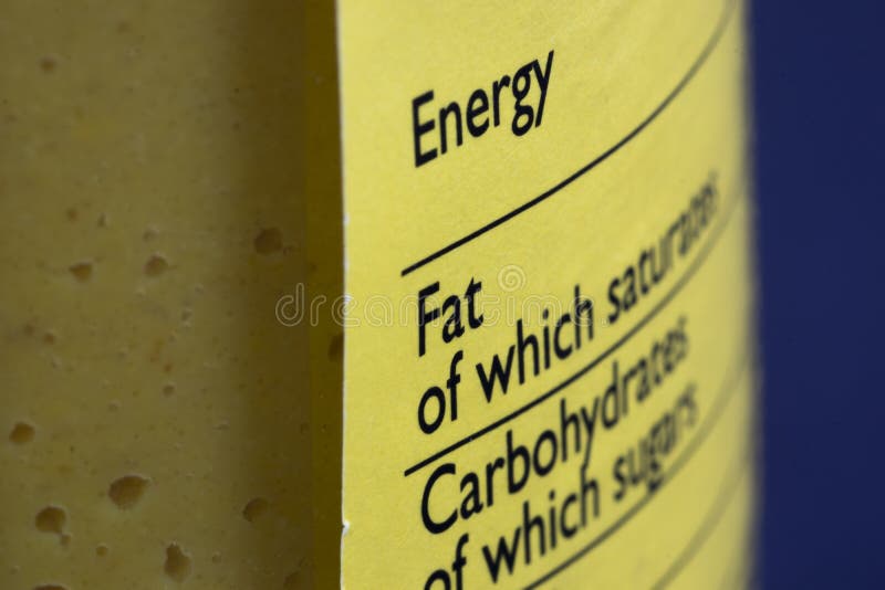 Fat content information stock photo. Image of calorific - 169052882