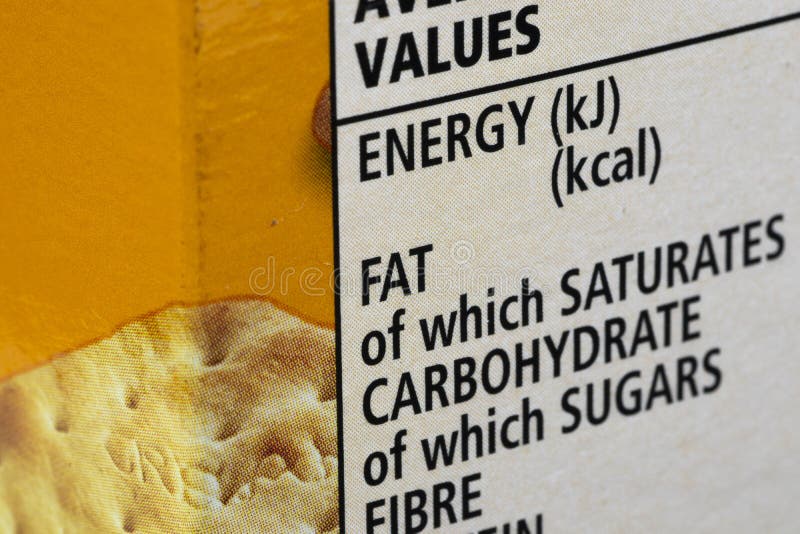 Fat content information stock photo. Image of font, health - 169054236