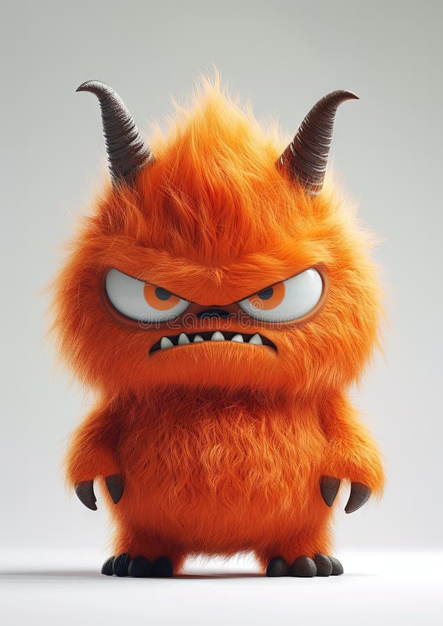 Fat Cute Fluffy Devil Character Generative AI Stock Illustration ...
