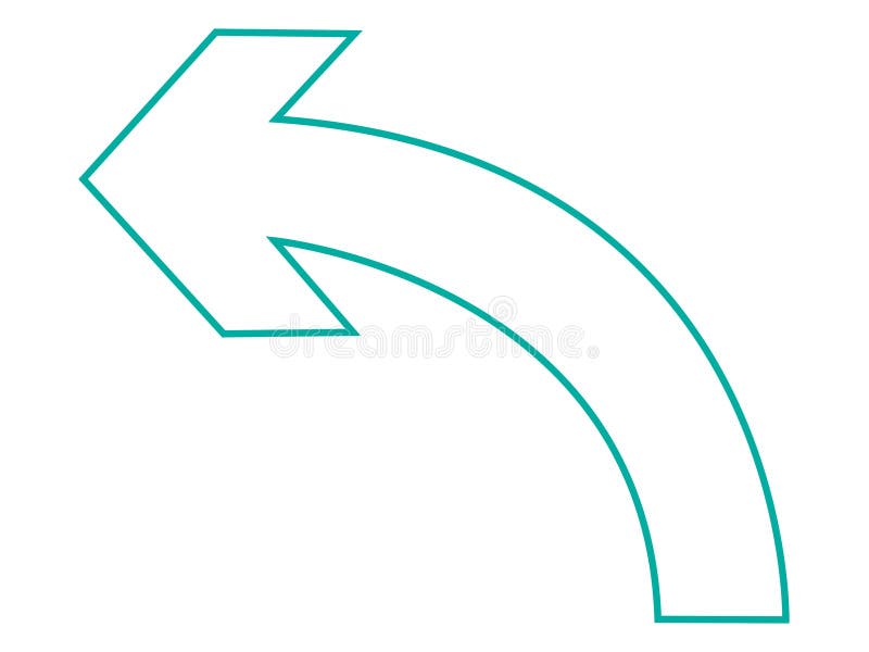 Fat Digit Sharp Curve Tail Left Turn Stock Illustration - Illustration ...