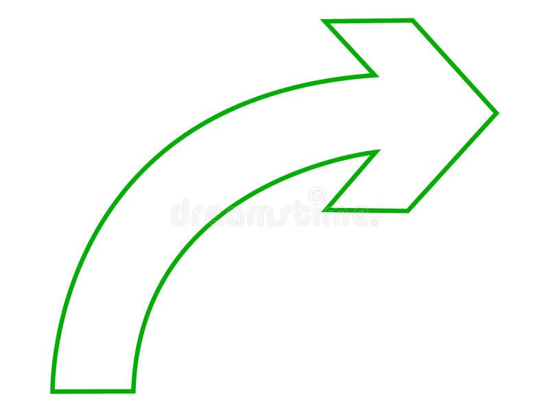 Fat Digit Sharp Curve Tail Right Turn Stock Illustration - Illustration ...