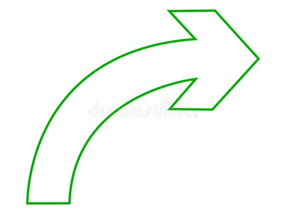 Fat Digit Sharp Curve Tail Right Turn Stock Illustration - Illustration ...