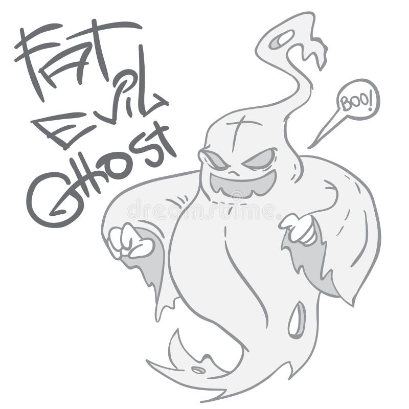 Fat evil ghost stock illustration. Illustration of dark - 48126257