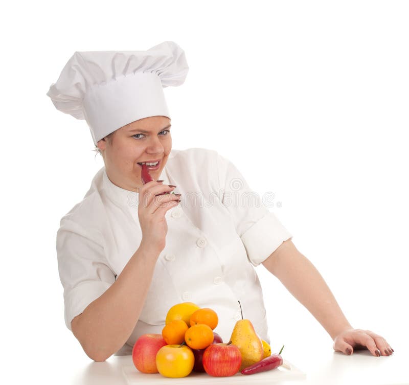 Fat female cook stock photo. Image of fatness, restaurant - 20631464