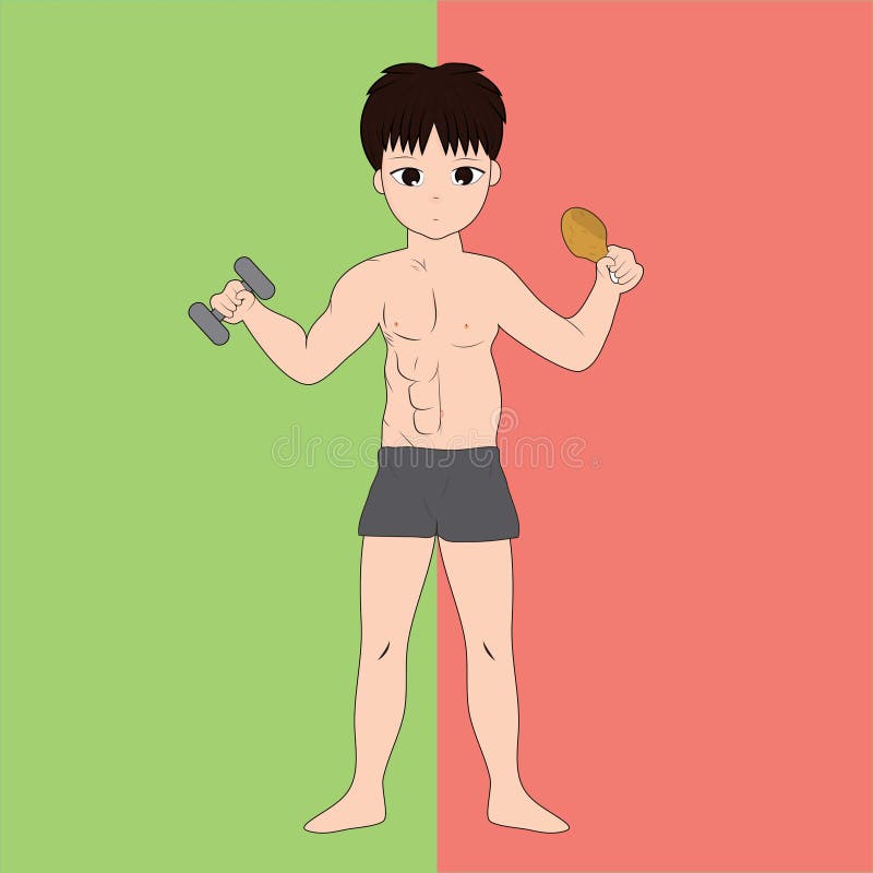 Fat and Fit stock vector. Illustration of comparison - 70978608