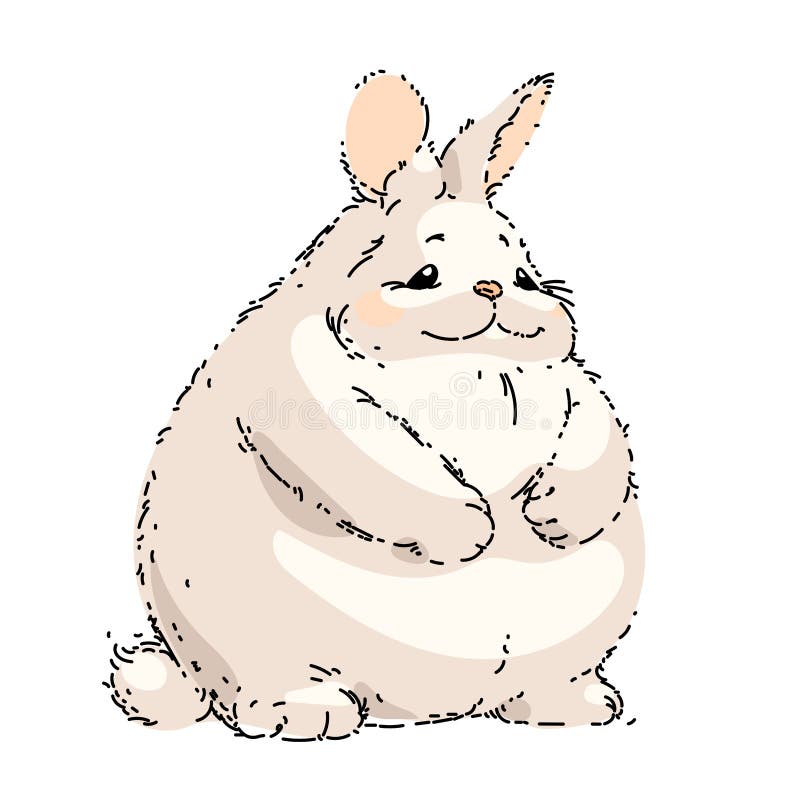 Fat Bunny Drawing