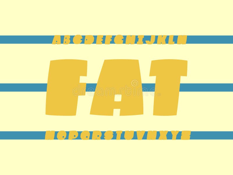Fat font. Vector alphabet stock vector. Illustration of childhood ...