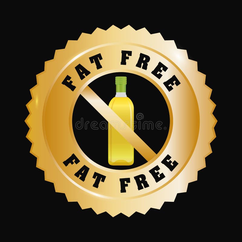 Fat free design stock vector. Illustration of label, certified - 59799745