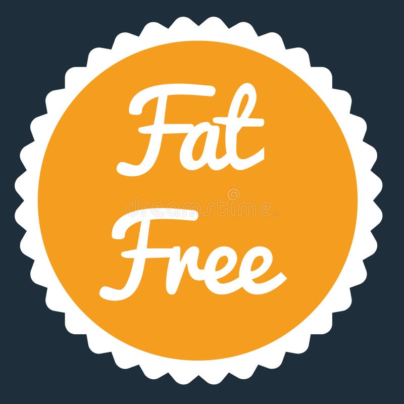 Fat Free Sticker. Vector Illustration Decorative Design Stock Vector ...