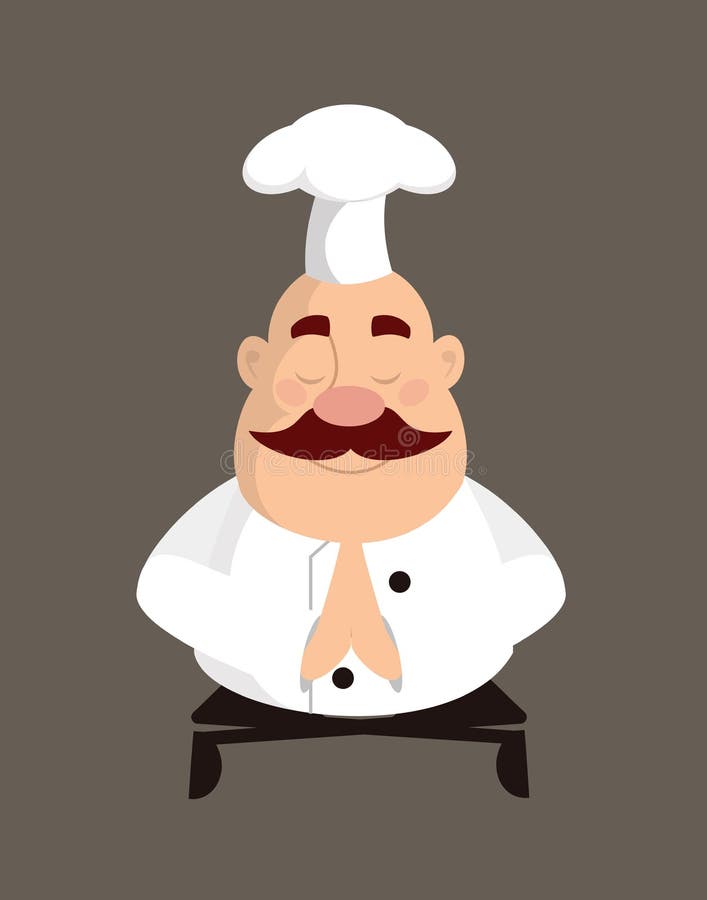 Chef - Sitting and Praying stock vector. Illustration of trust - 162609908