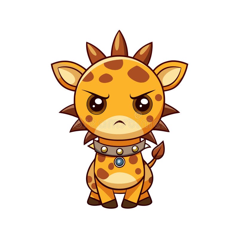 Fat Giraffe Journaling Vector Illustration Stock Image - Illustration ...