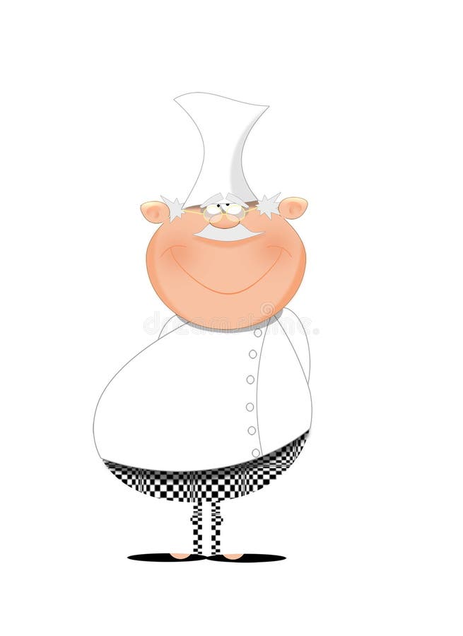 Fat happy chef stock illustration. Illustration of happy - 102991526