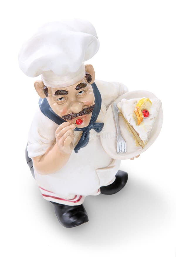 Fat Italian Chef Over Black Stock Image - Image of overweight, person ...