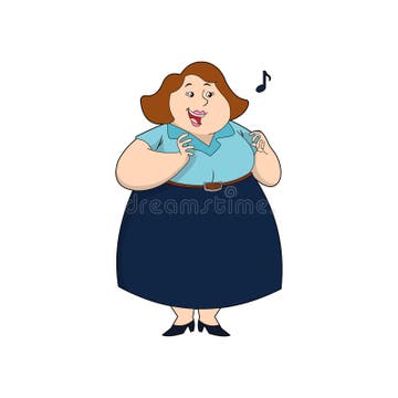 Cartoon Fat Lady Singing Stock Illustrations – 16 Cartoon Fat Lady ...