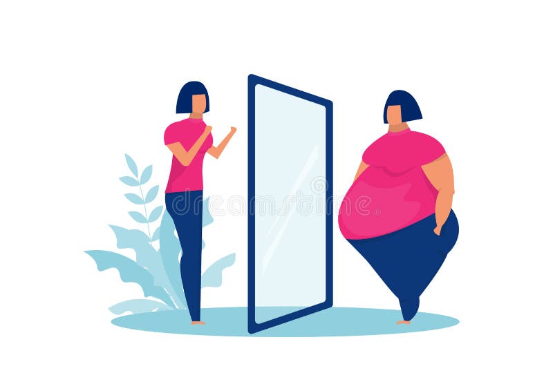 Fat Skinny Mirror Stock Illustrations 107 Fat Skinny Mirror Stock