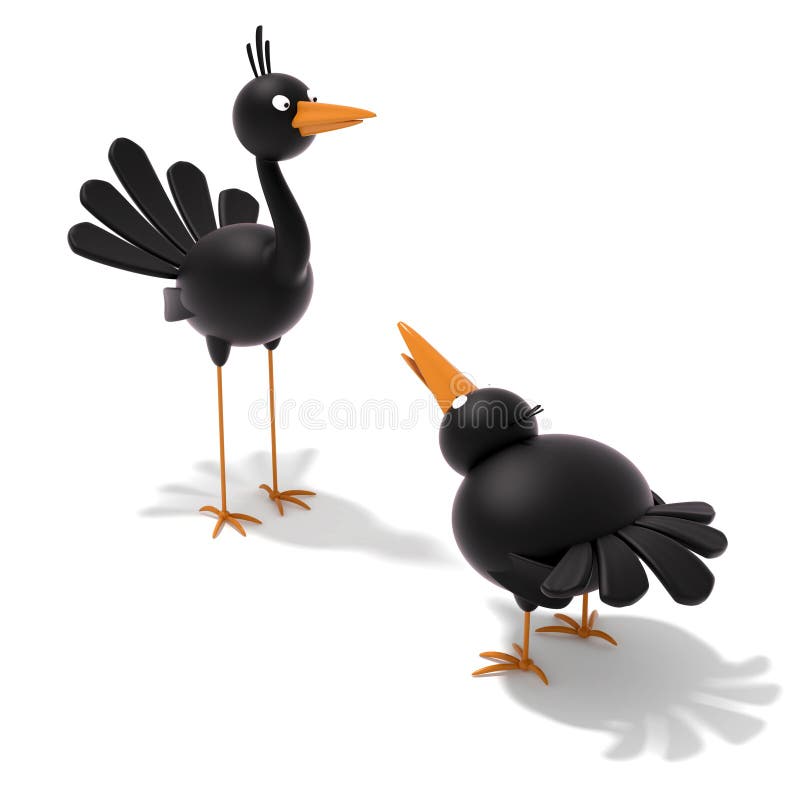 Fat and lean birds stock illustration. Illustration of bird - 11798431