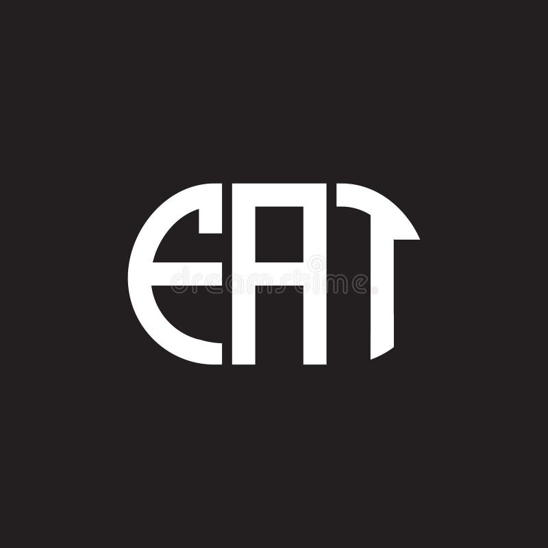 FAT Letter Logo Design on Black Background. FAT Creative Initials ...