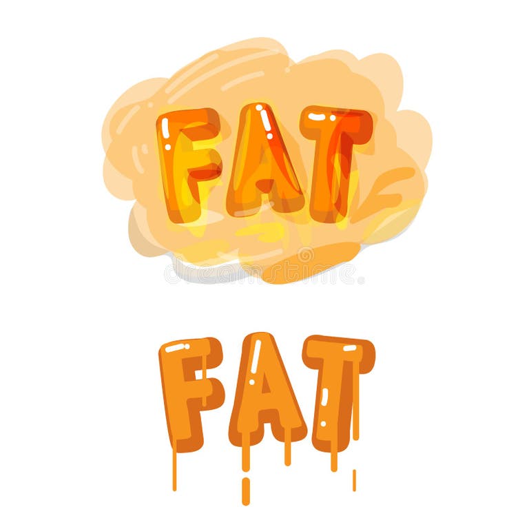 Fat Letters Design. Nutrient Concept - Stock Illustration ...