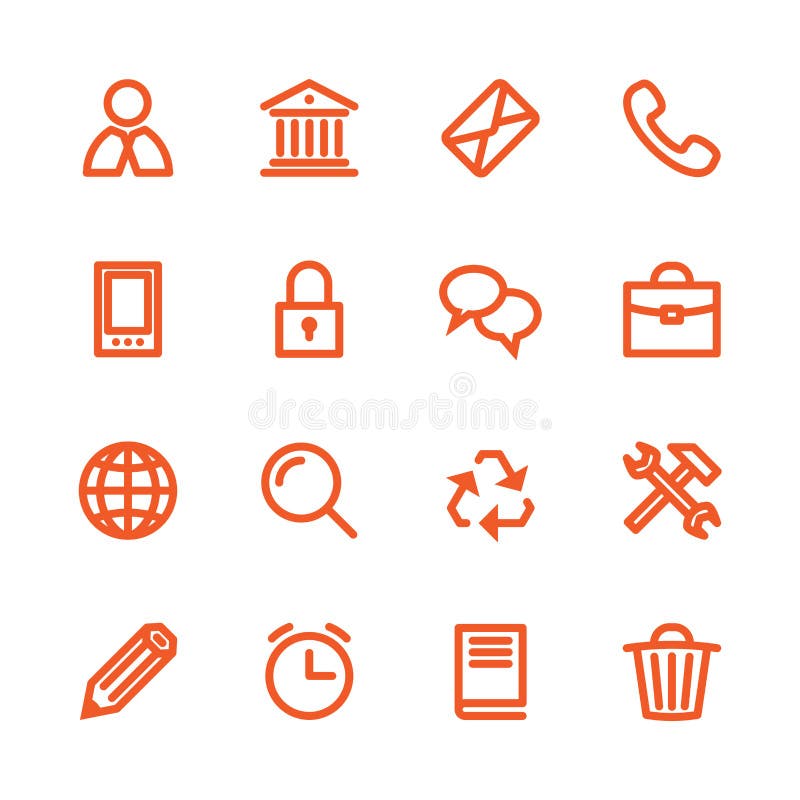 Fat Line Icons stock vector. Illustration of earth, management - 58946322