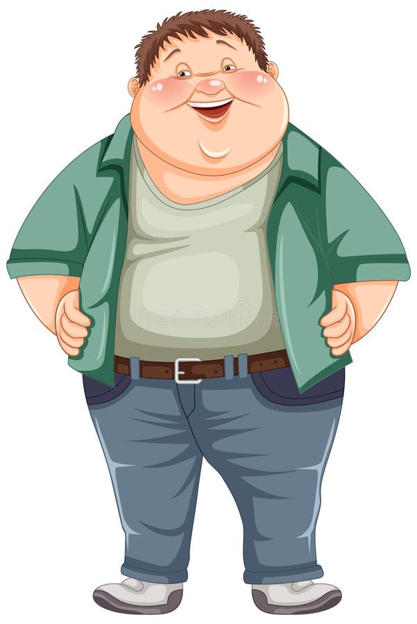 Fat male cartoon character stock vector. Illustration of male - 284346859